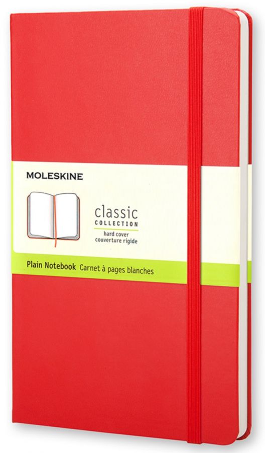 Moleskine Classic Large Notebook Plain, red - Urban Finn